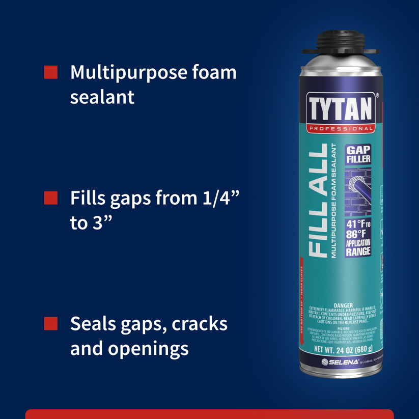 Fill All 24 oz Gaps and Cracks Foam (1 Pack) for Gaps and Crack Sealin ...
