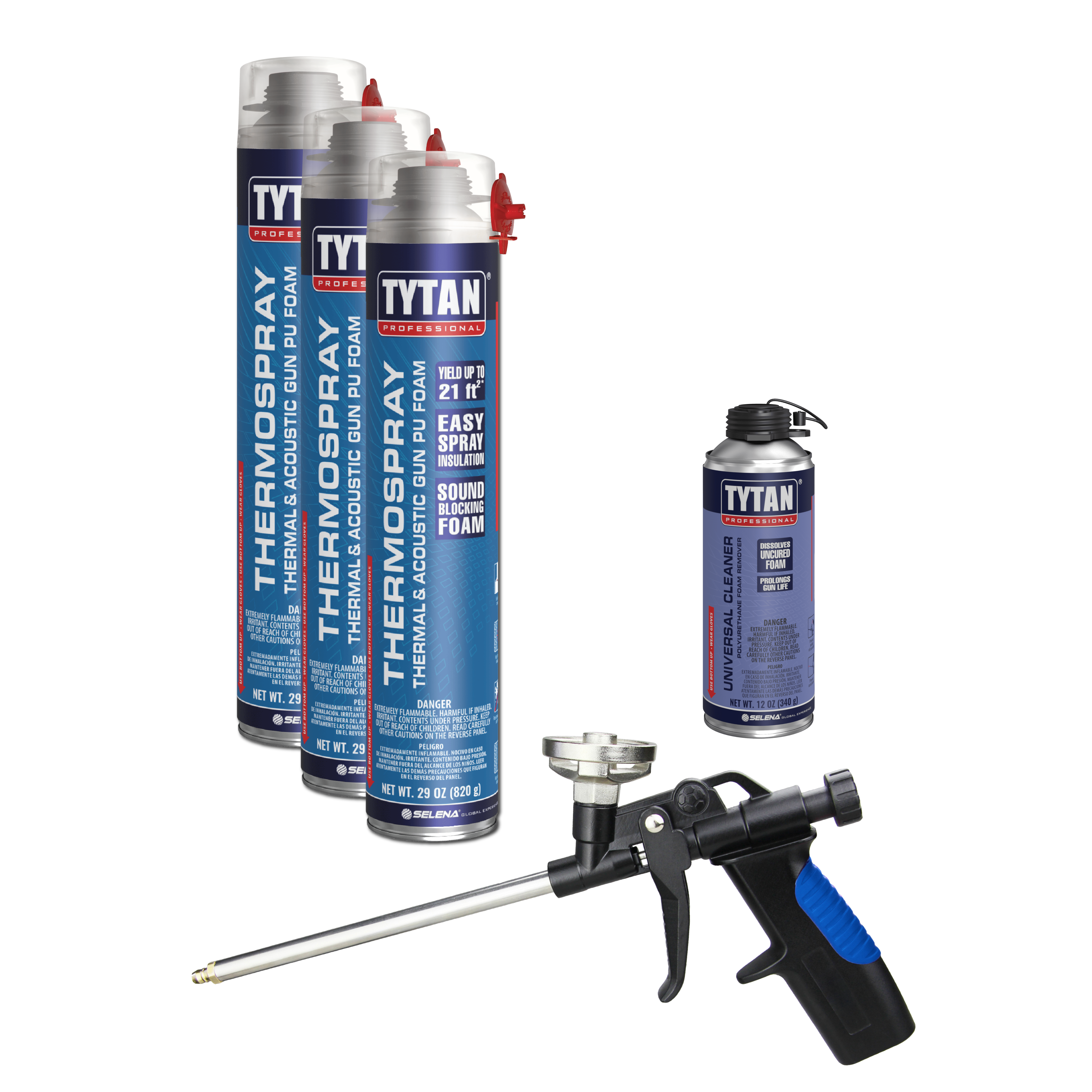 TYTAN Thermospray Spray Foam Insulation Kit 29 oz (3 Pack) for Insulat ...
